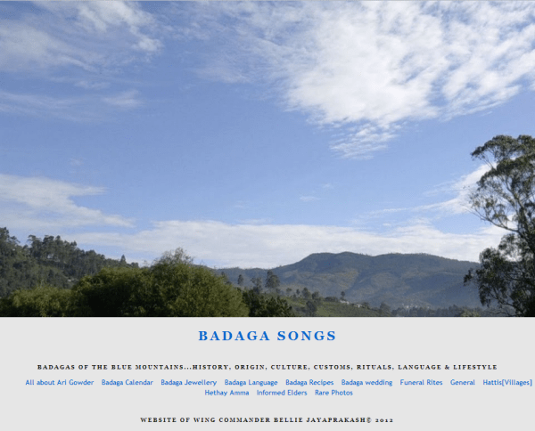 Badaga Songs | Badagas of the Blue Mountains